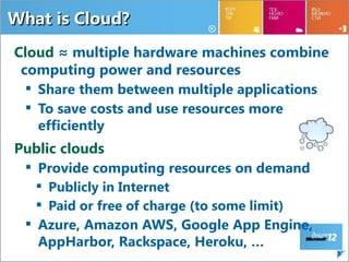 Cloud for Developers: Azure vs. Google App Engine vs. Amazon vs. AppHarbor | PPT