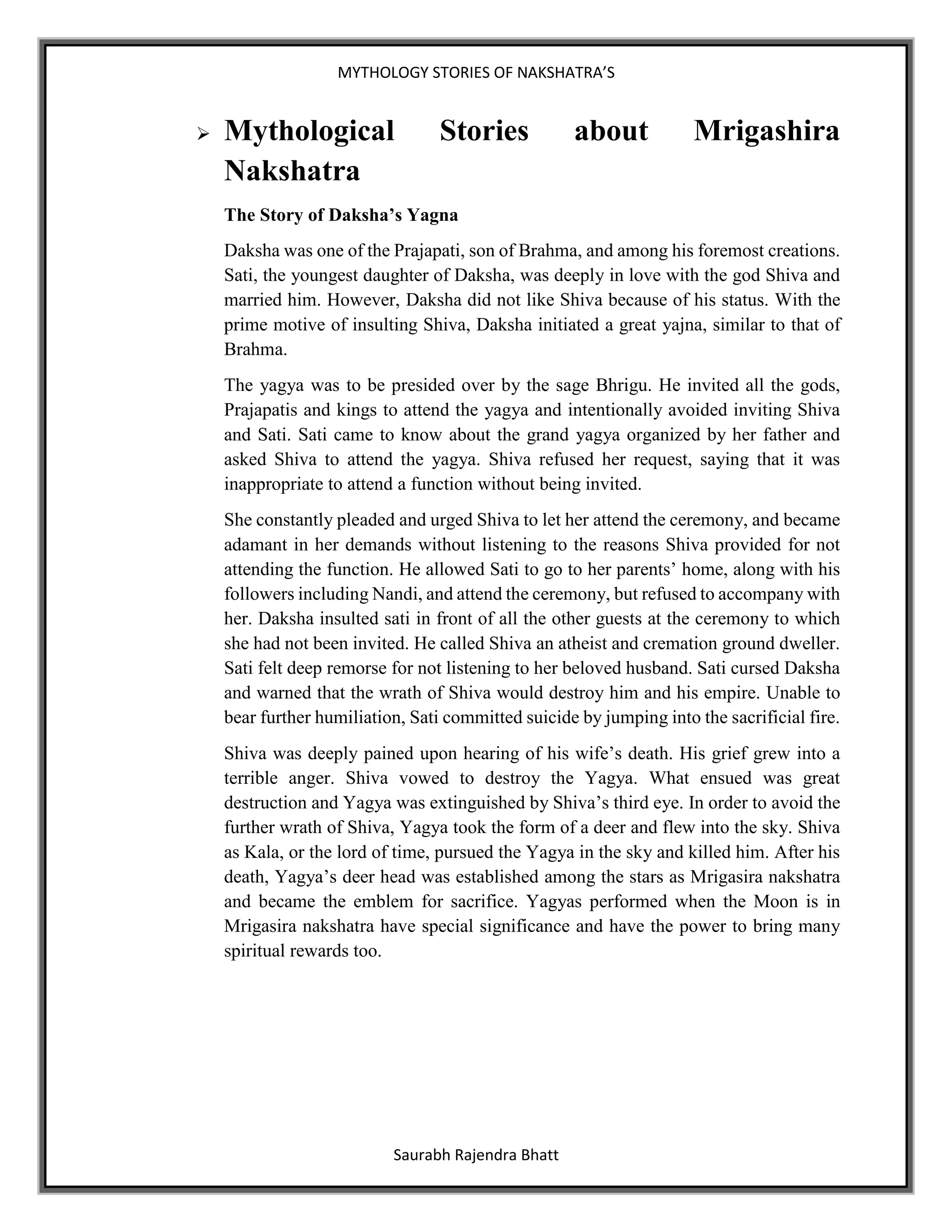 Nakshatras by saurabh bhatt | PDF