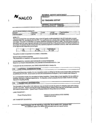 Nalco 3 dt487 | PDF