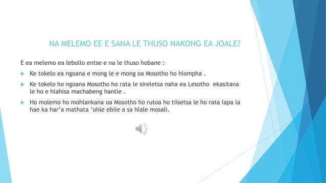 Na lebollo le sana le molemo.pptx