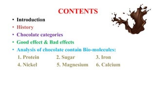 CHOCOLATE ANALYSIS | PPTX