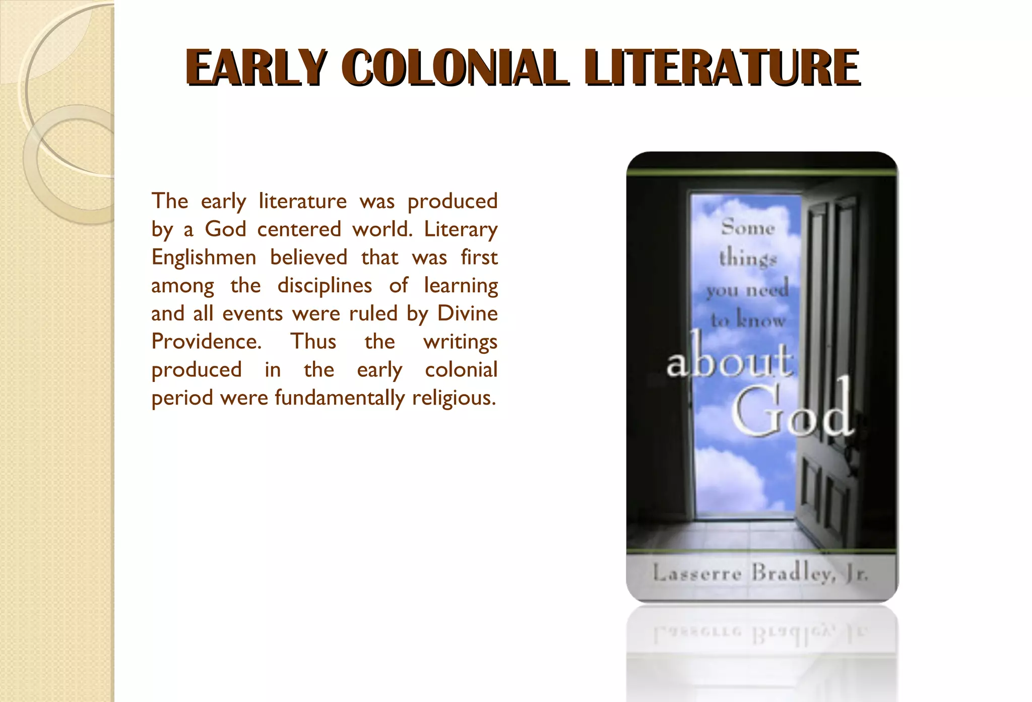 north american literature - colonial time | PPT