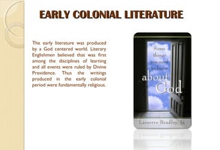 north american literature - colonial time | PPT