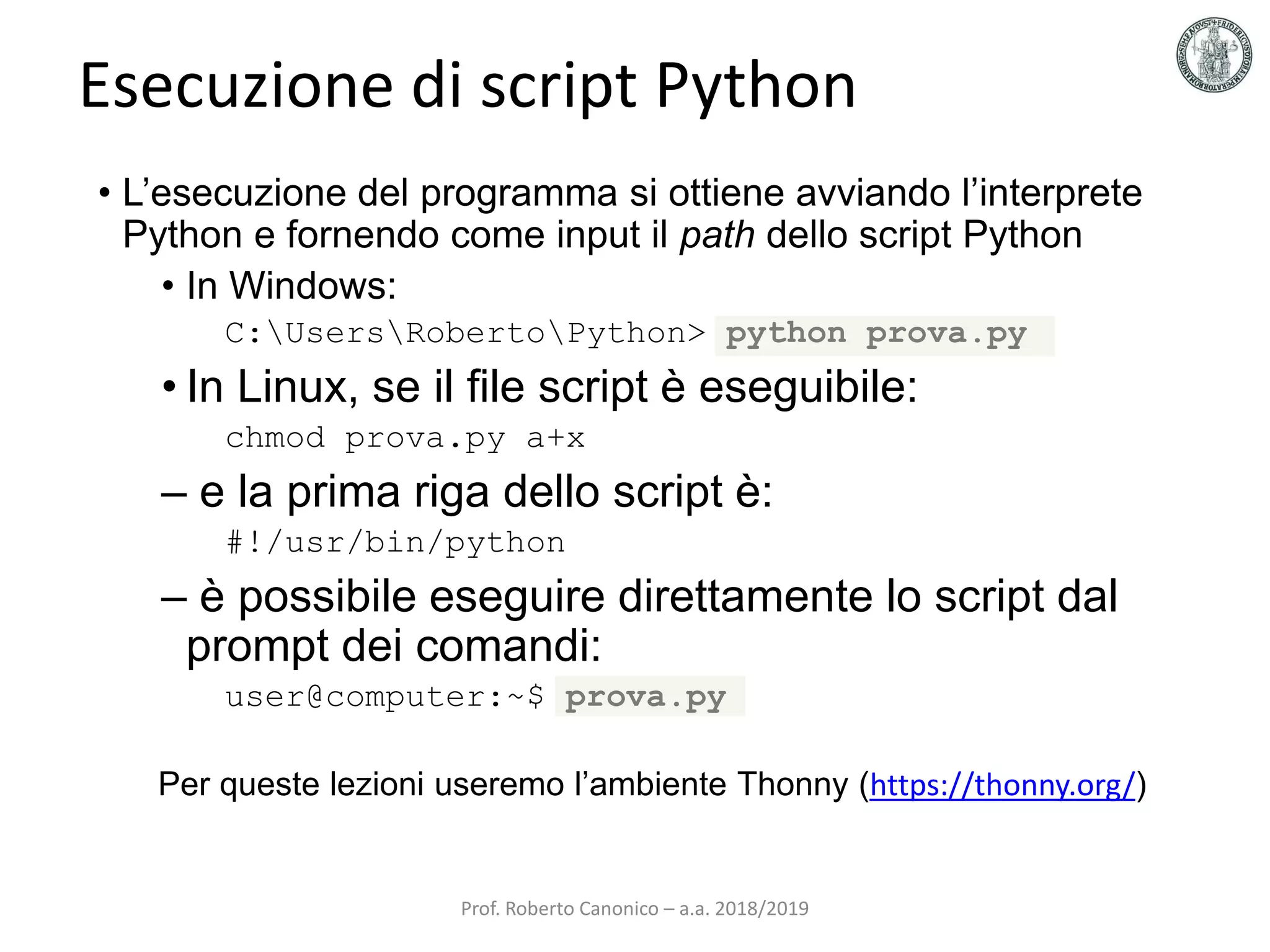 Python@Unina - Theory | PPTX