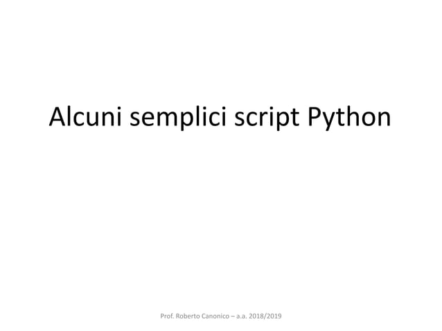 Python@Unina - Theory | PPT