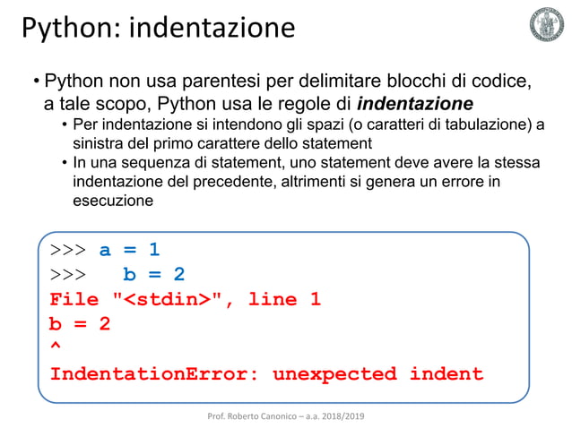 Python@Unina - Theory | PPT