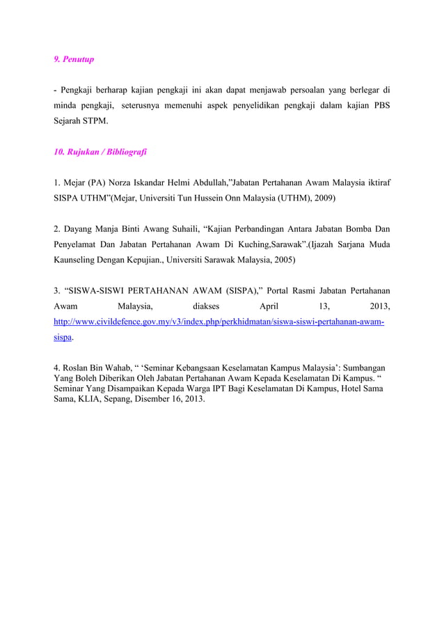 Contoh Proposal Kerja Kursus Sejarah Tingkatan 6 (STPM) Penggal 2 (2014 ...