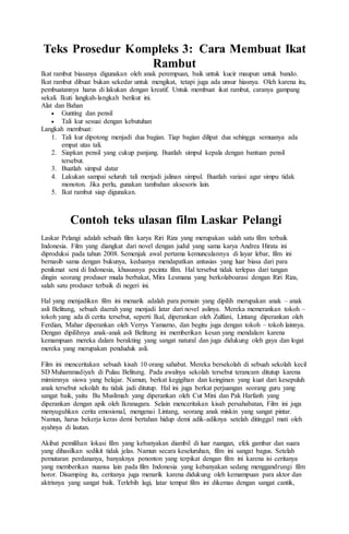 Contoh Macam-macam Teks Kelas IX | DOCX