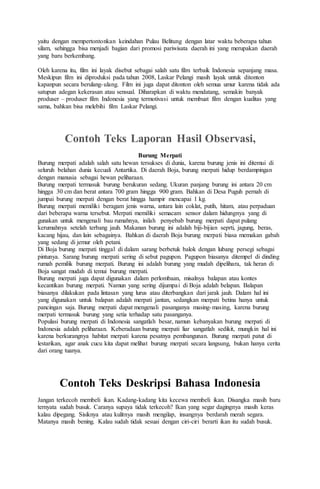 Contoh Macam-macam Teks Kelas IX | DOCX