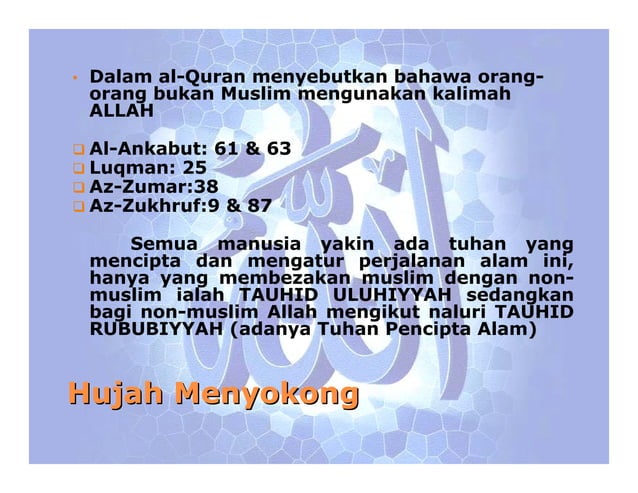 Agama Selain Islam Guna Nama Allah | PPT