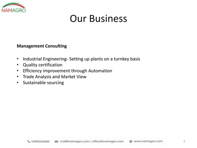 Introduction about Namagro company Vietnam.pptx