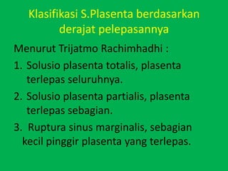 solusio plasenta | PPTX