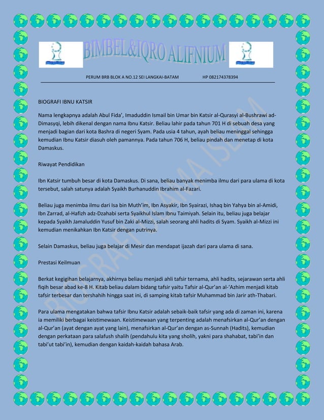 N ama lengkapnya adalah abul fida | PDF