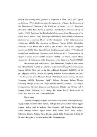 Nama lengkapnya adalah syed muhammad naquib ibn ali ibn abdullah ibn ...