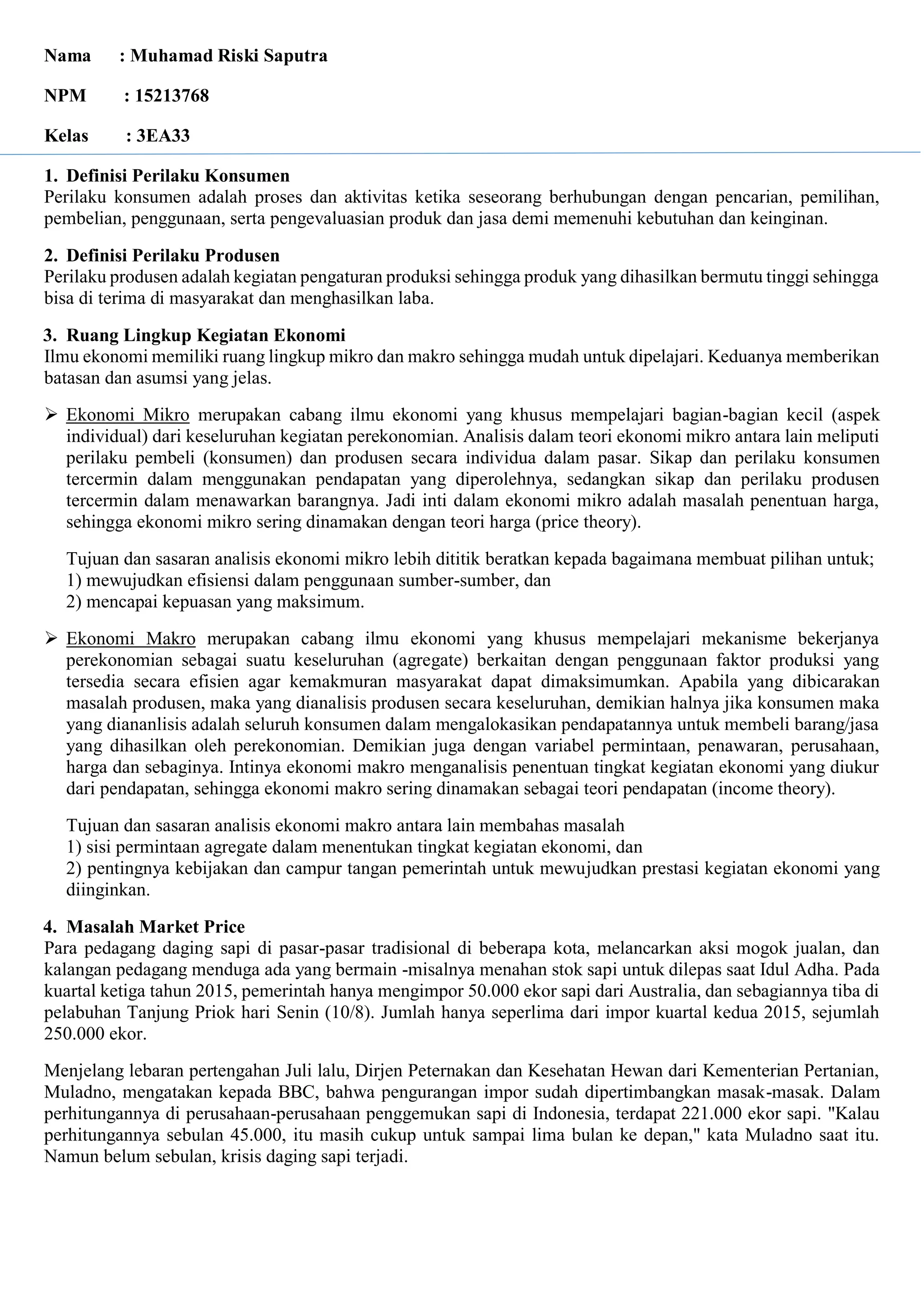 Nama; muhamad riski saputra, npm; 15213768 | PDF