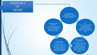 PPT on "Decree", under Code of Civil Procedure (CPC). | PPTX