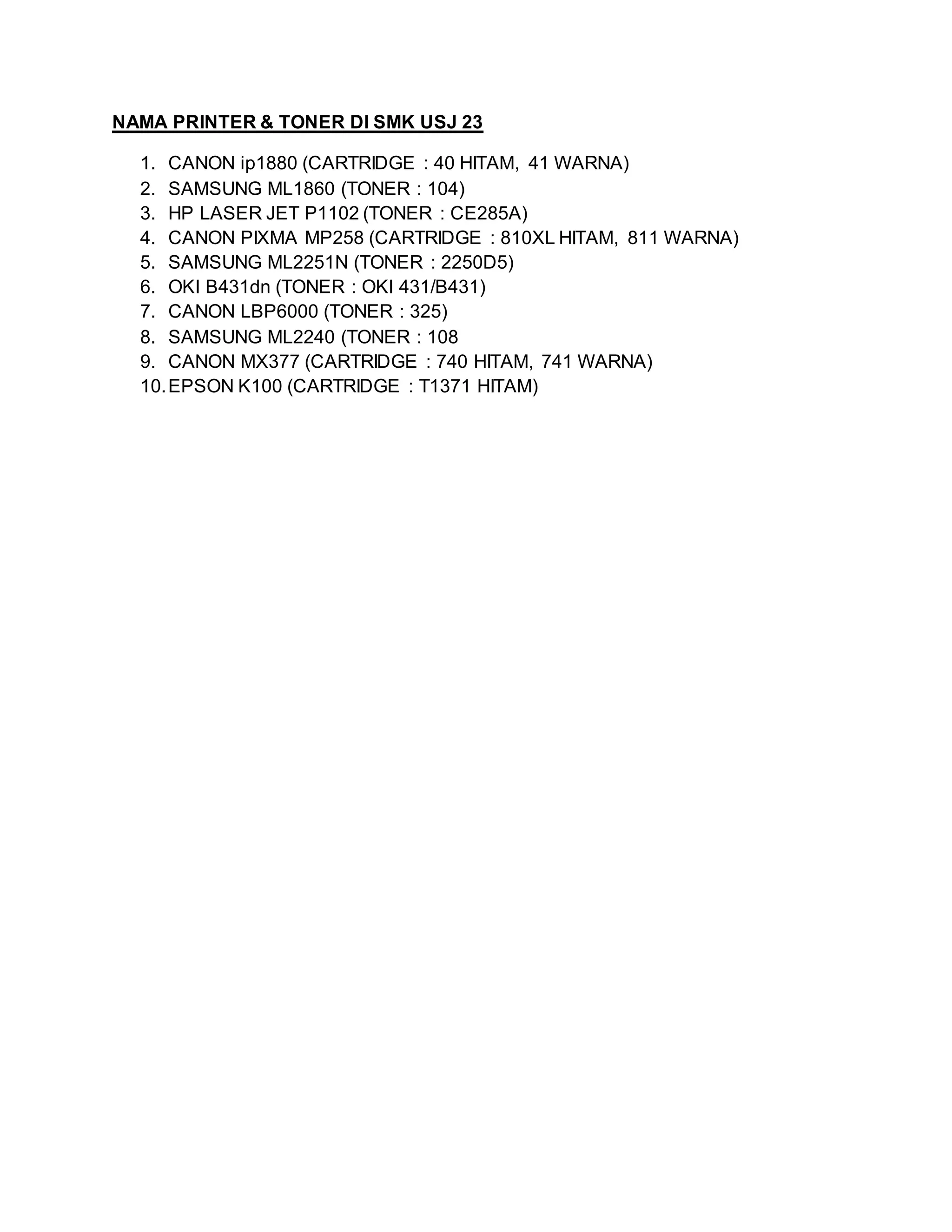 Nama printer | DOCX
