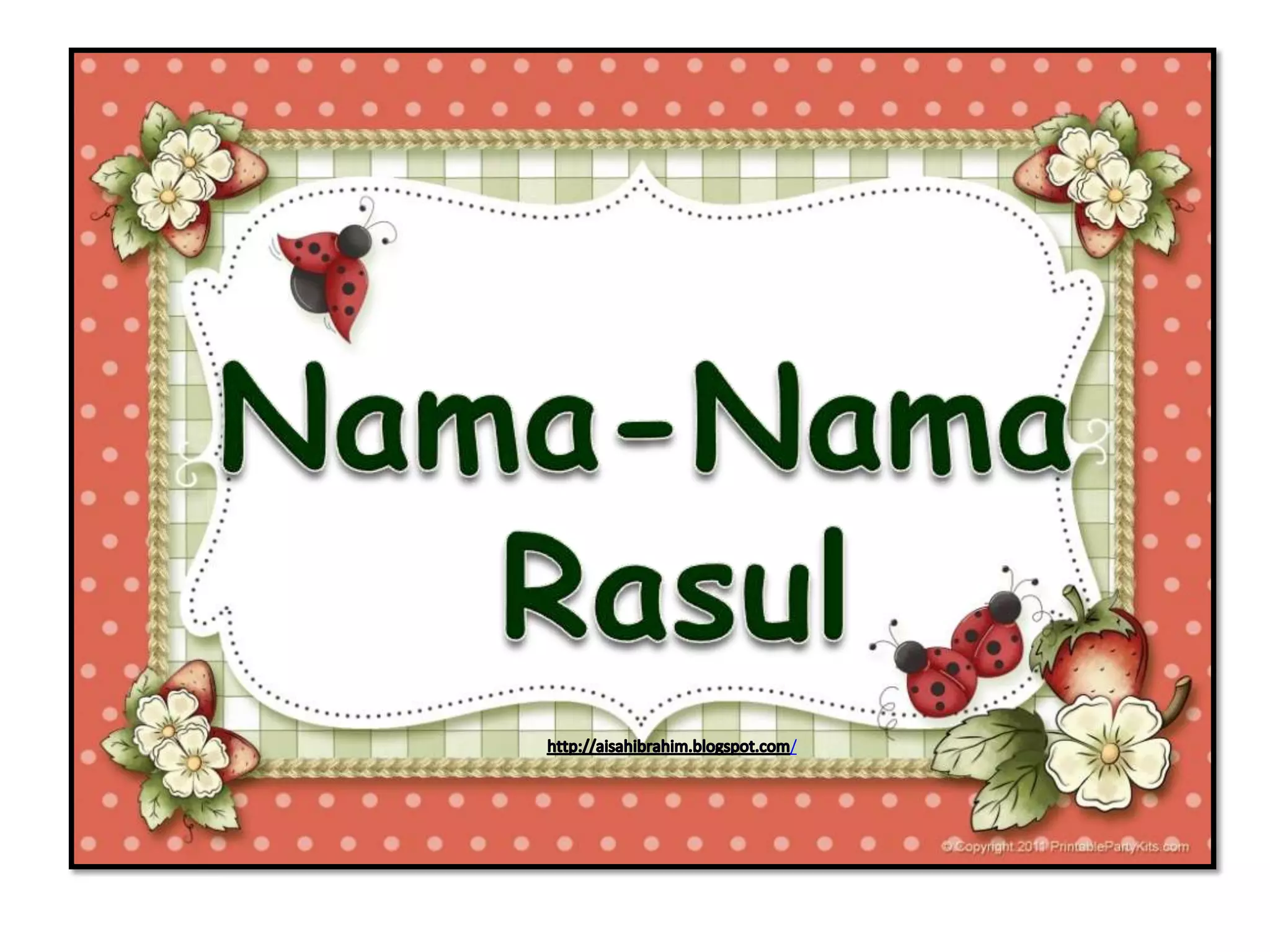 Nama rasul | PPT