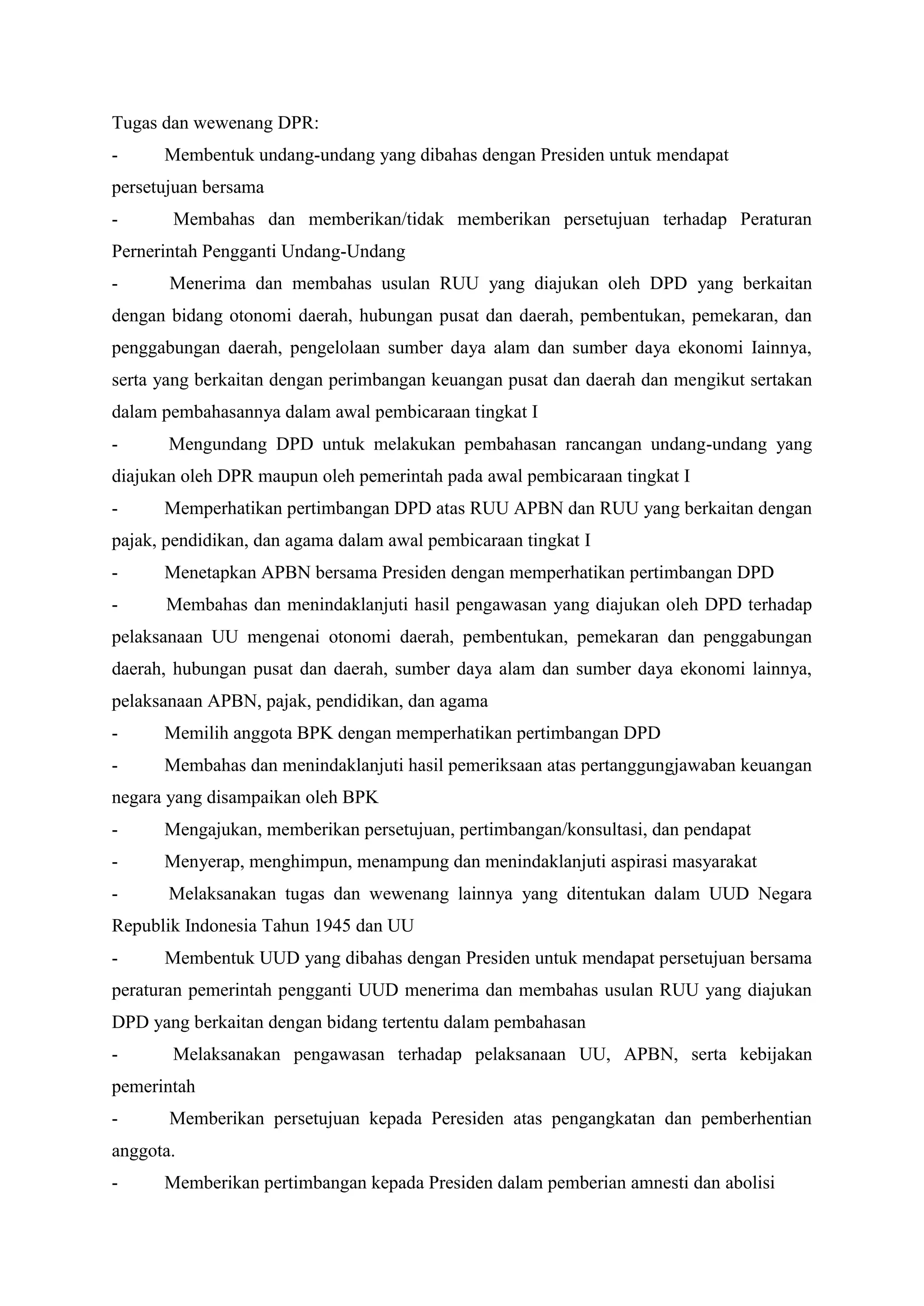 Nama, tugas dan wewenang presiden, wakil presiden, mpr, dpr, ma, mk, ky ...