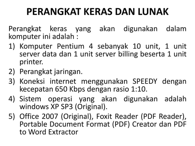 Proposal Usaha Warnet | PPTX