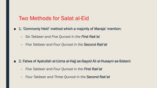 Method of Performing Salat al-Eid | PPT