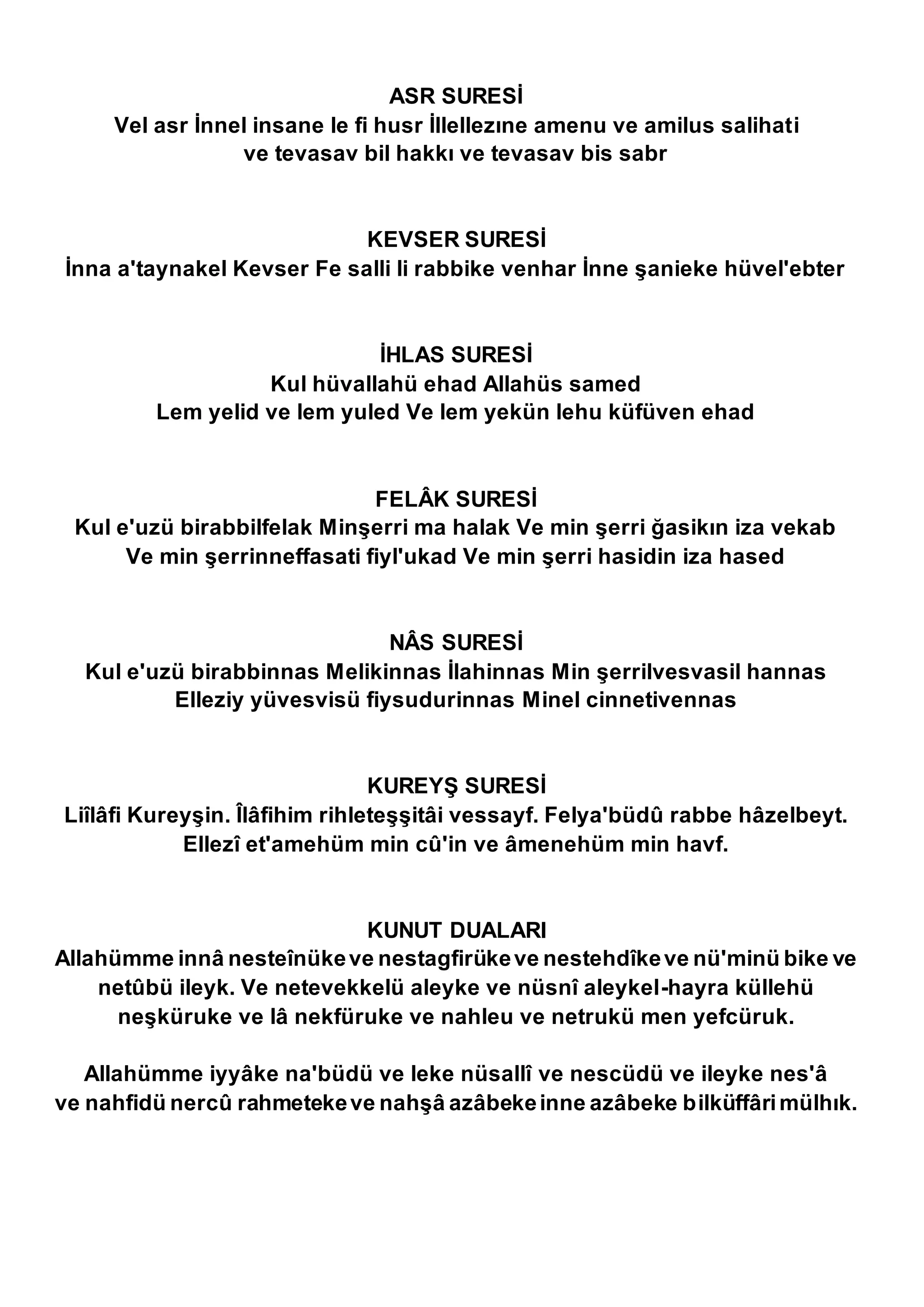 Namaz sureleri latin harf ayetel kürsi ayetel kursi | PDF
