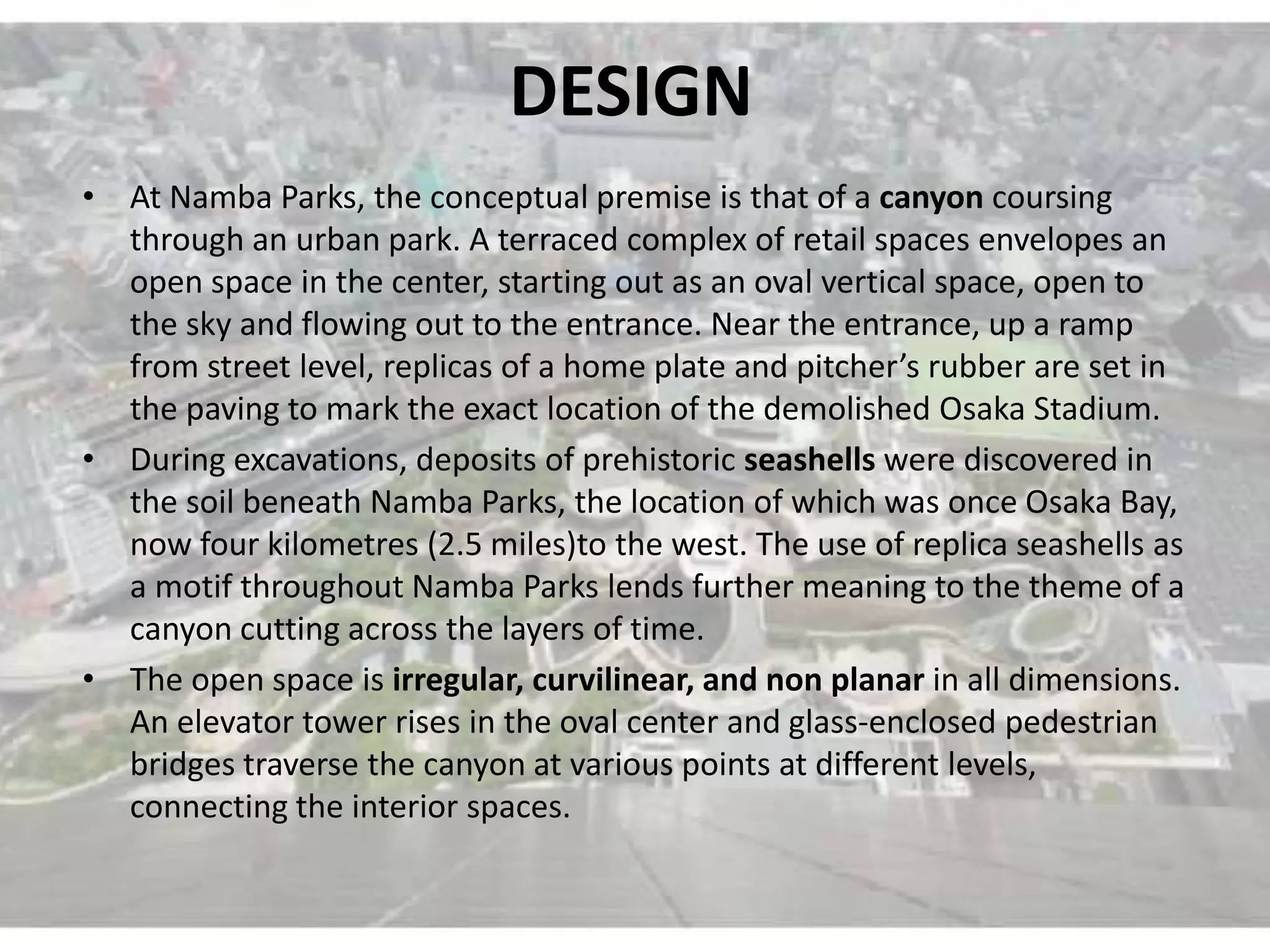Namba parks, Osaka, Japan | PPTX