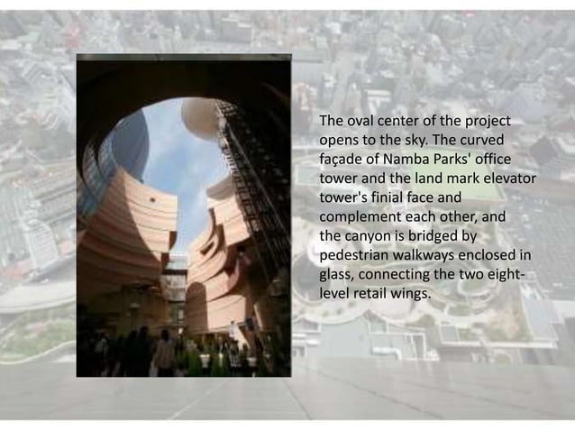 Namba parks, Osaka, Japan | PPTX | Malls & Shopping Centers | Attractions