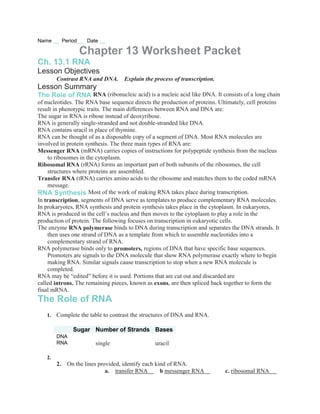 Chapter 13 packet | PDF