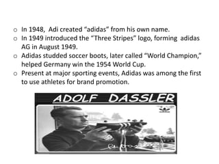 presentation on adidas, | PPTX