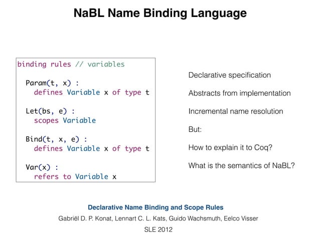 Name Binding With Scope Graphs Ppt