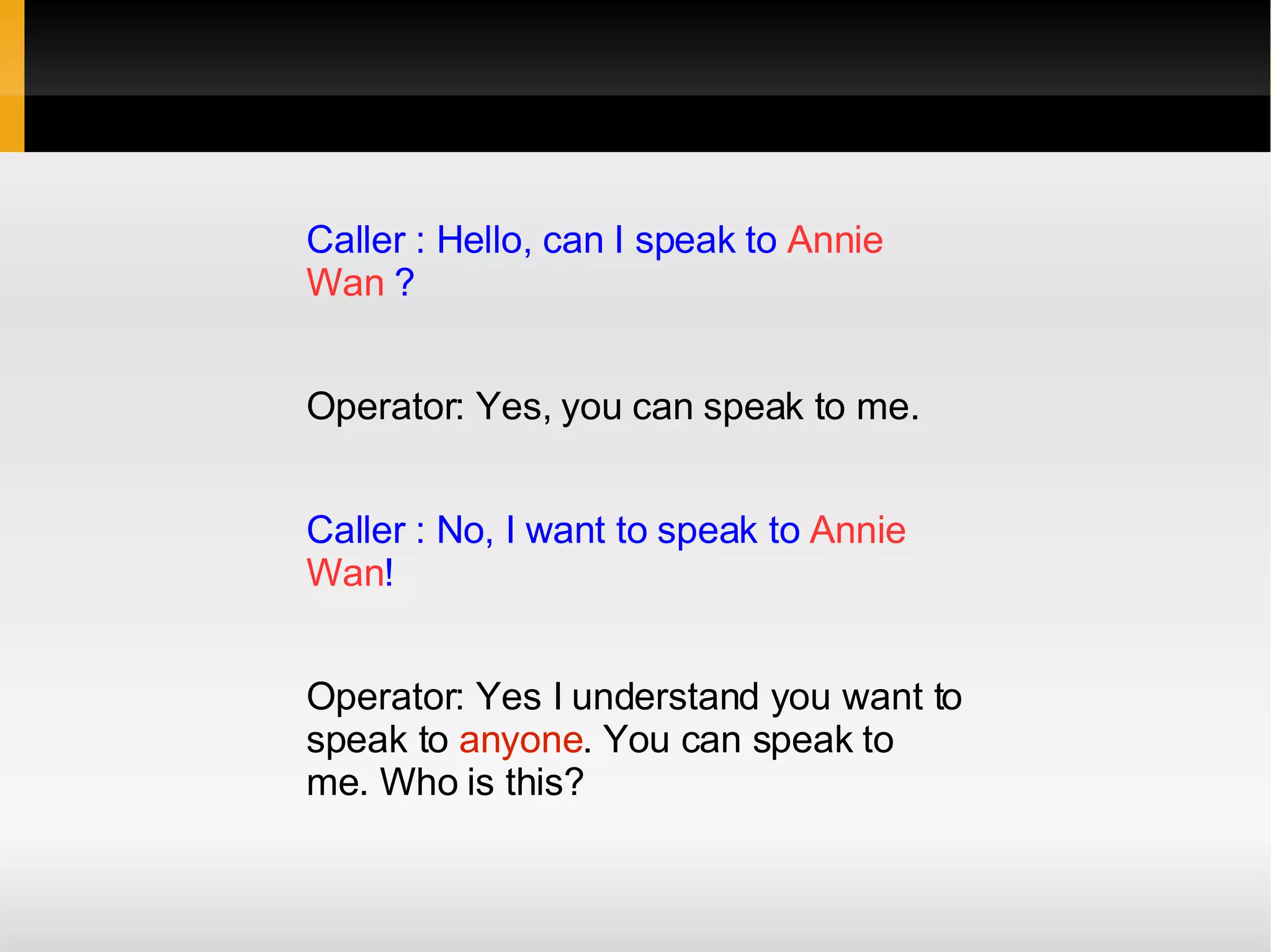 Name Confusion | ODP | First Aid | Injuries