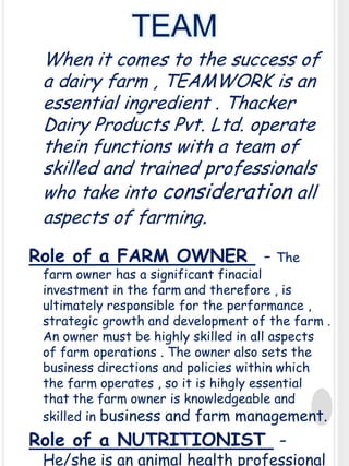 THACKER DAIRY | PPTX