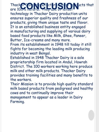 THACKER DAIRY | PPTX