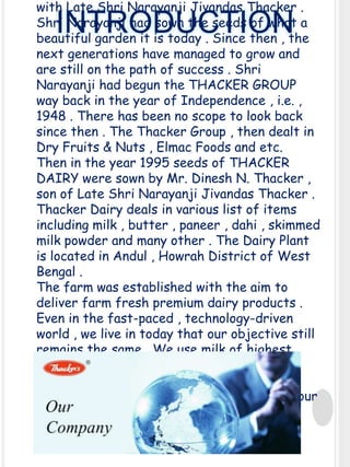 THACKER DAIRY | PPTX