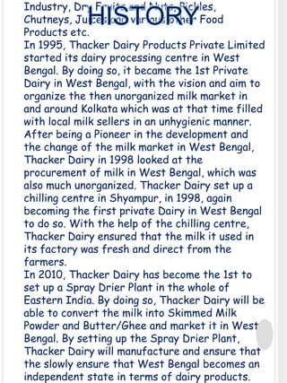 THACKER DAIRY | PPTX