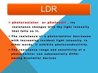 photoresistor or photocell with ardunio pptx | PPTX