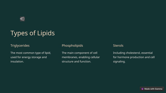 lipids: the essential micronutrients in biology | PPT