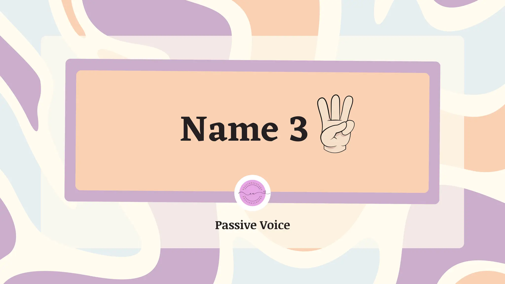 Game: Name 3 - passive voice exercises all tenses | PDF