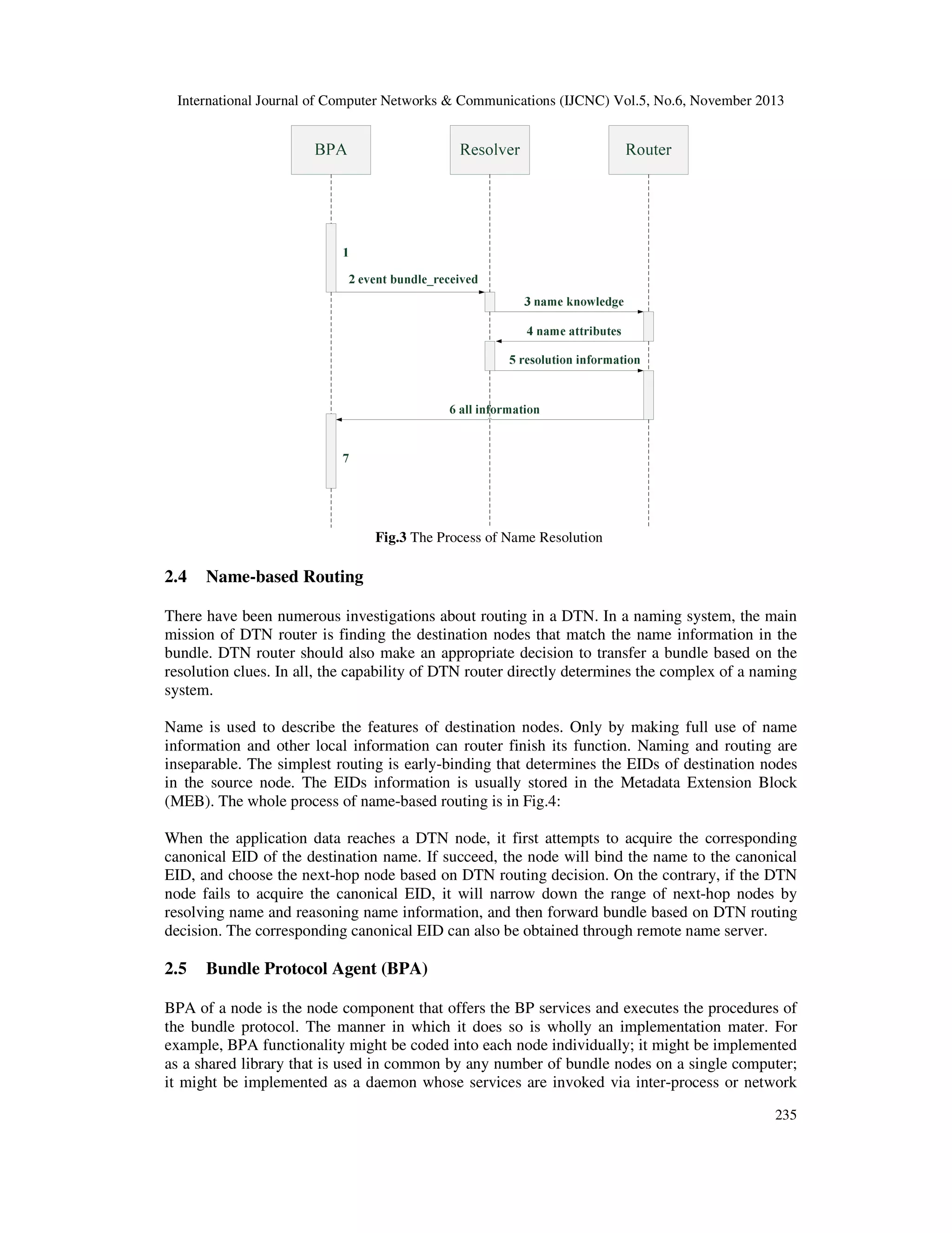 Name a naming mechanism for delay disruption tolerant network | PDF | Databases | Computer ...
