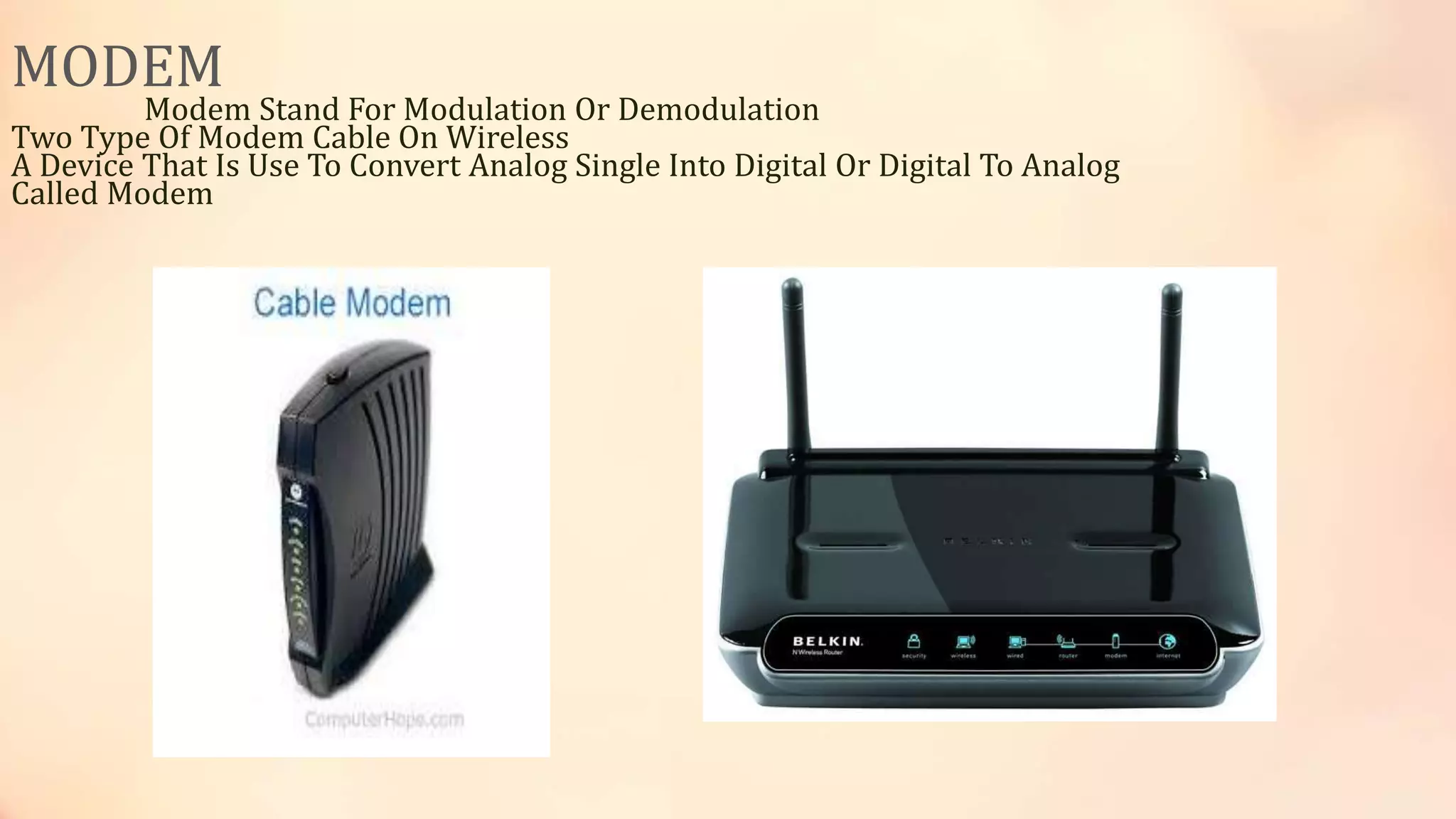 Name HUB BRIDE ROUTER SWITCH MODEM | PPTX