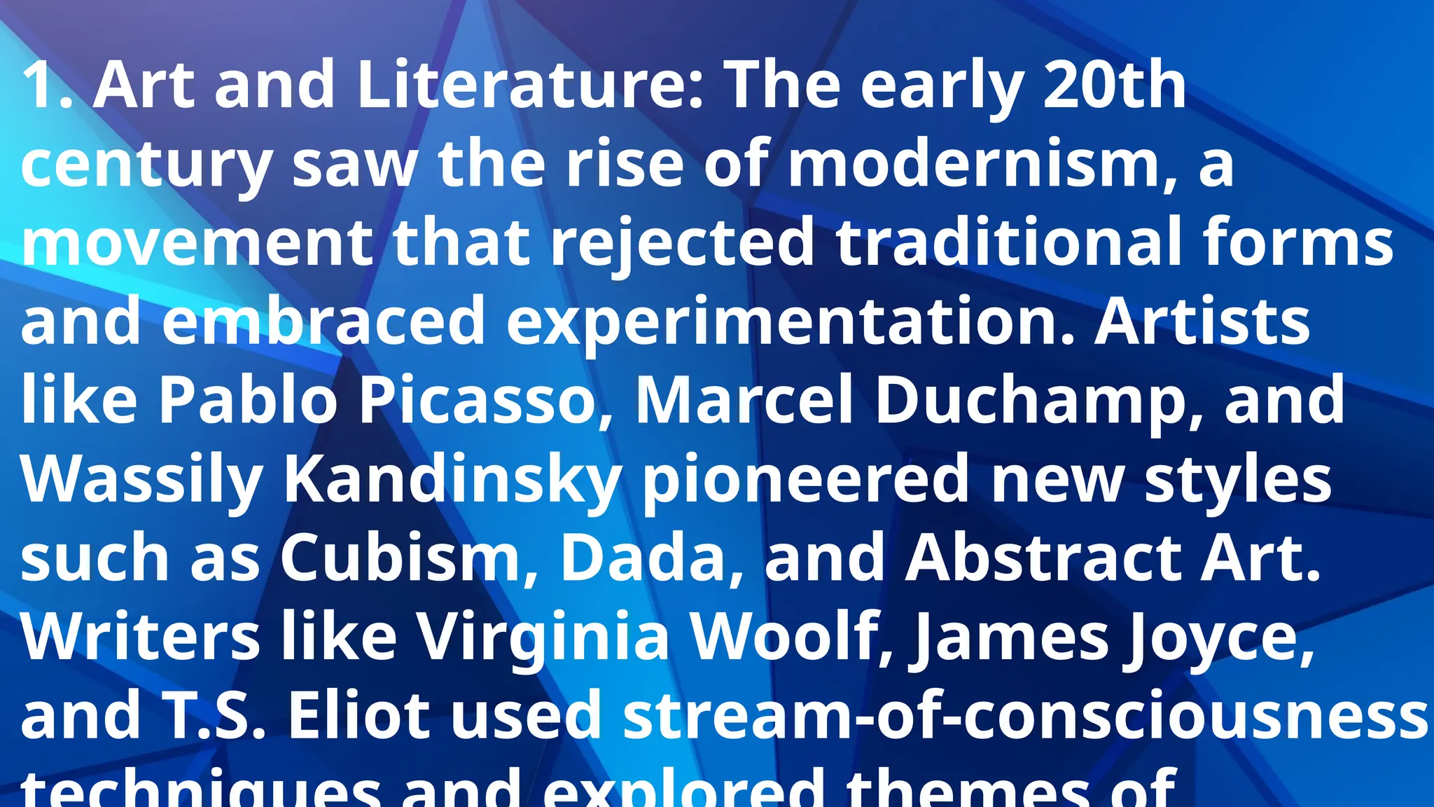 The Modern Period Early 20th Century.... | PPT