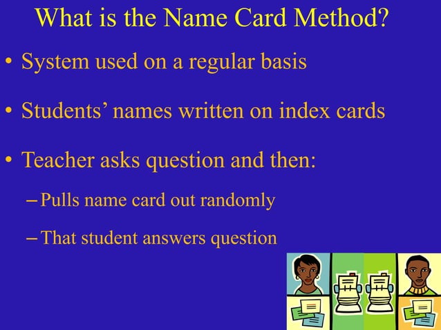 Name card method | PPTX | Education