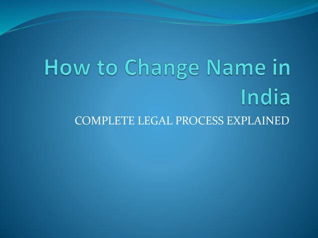 Name change process in india (august 2019) complete details by ncr ...