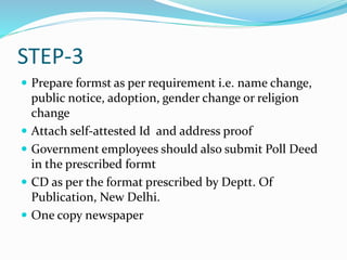 Name change process in india (august 2019) complete details by ncr ...