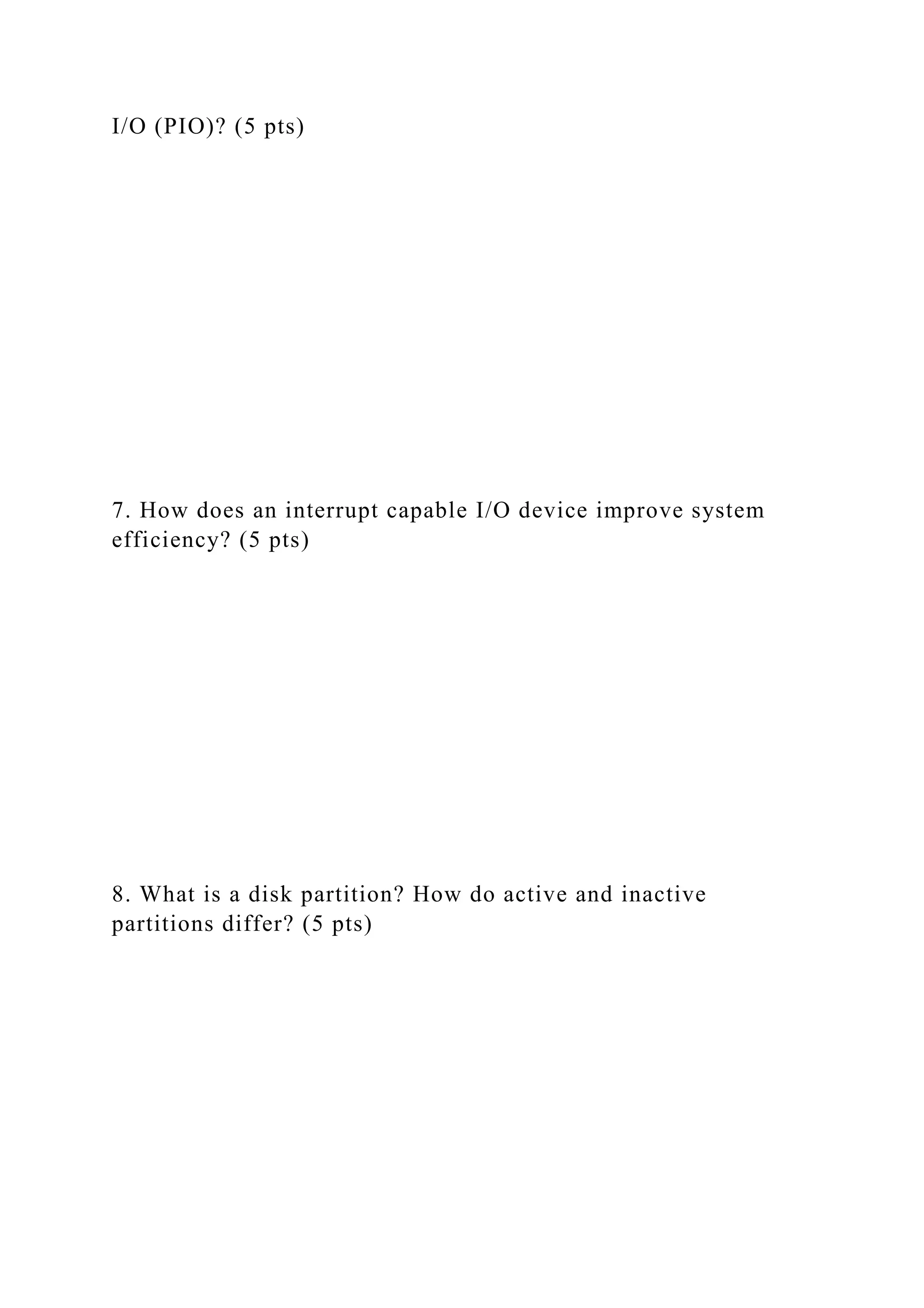 Name CPSC-351 Sample Final Exam Name .docx