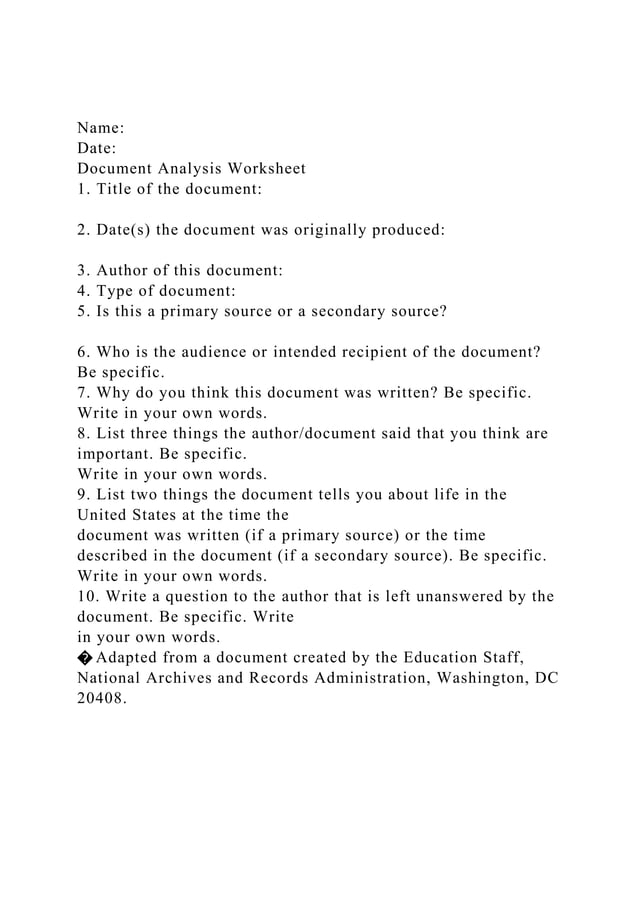Name Date Document Analysis Worksheet1. Title of the doc.docx
