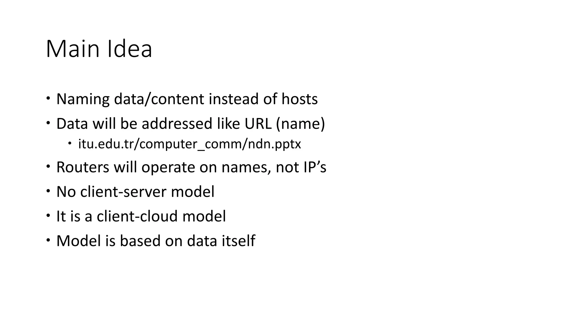 Named Data Networking | PPT | Free Download