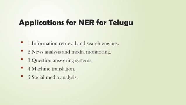 Named Entity Recognition (NER) for Telugu.pptx