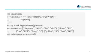 Named entity recognition (ner) with nltk | PPTX